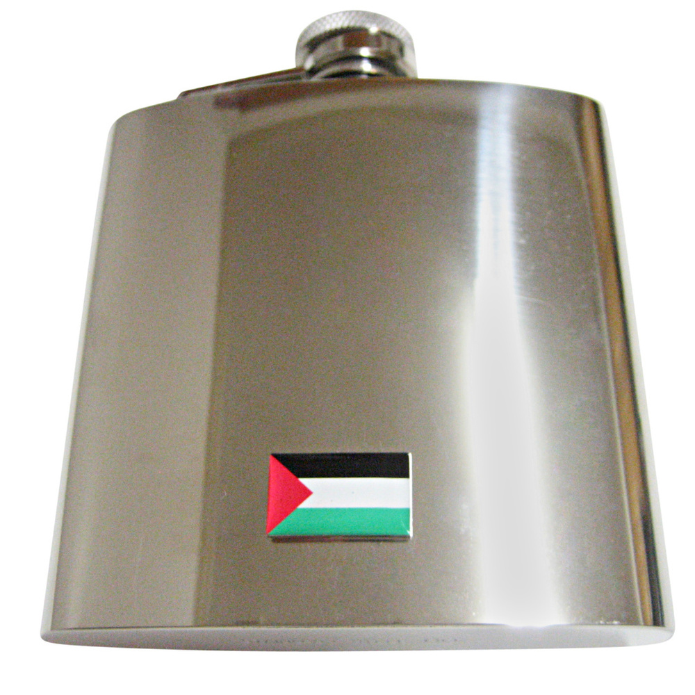 Palestine Flag Pendant 6oz Flask - Gem